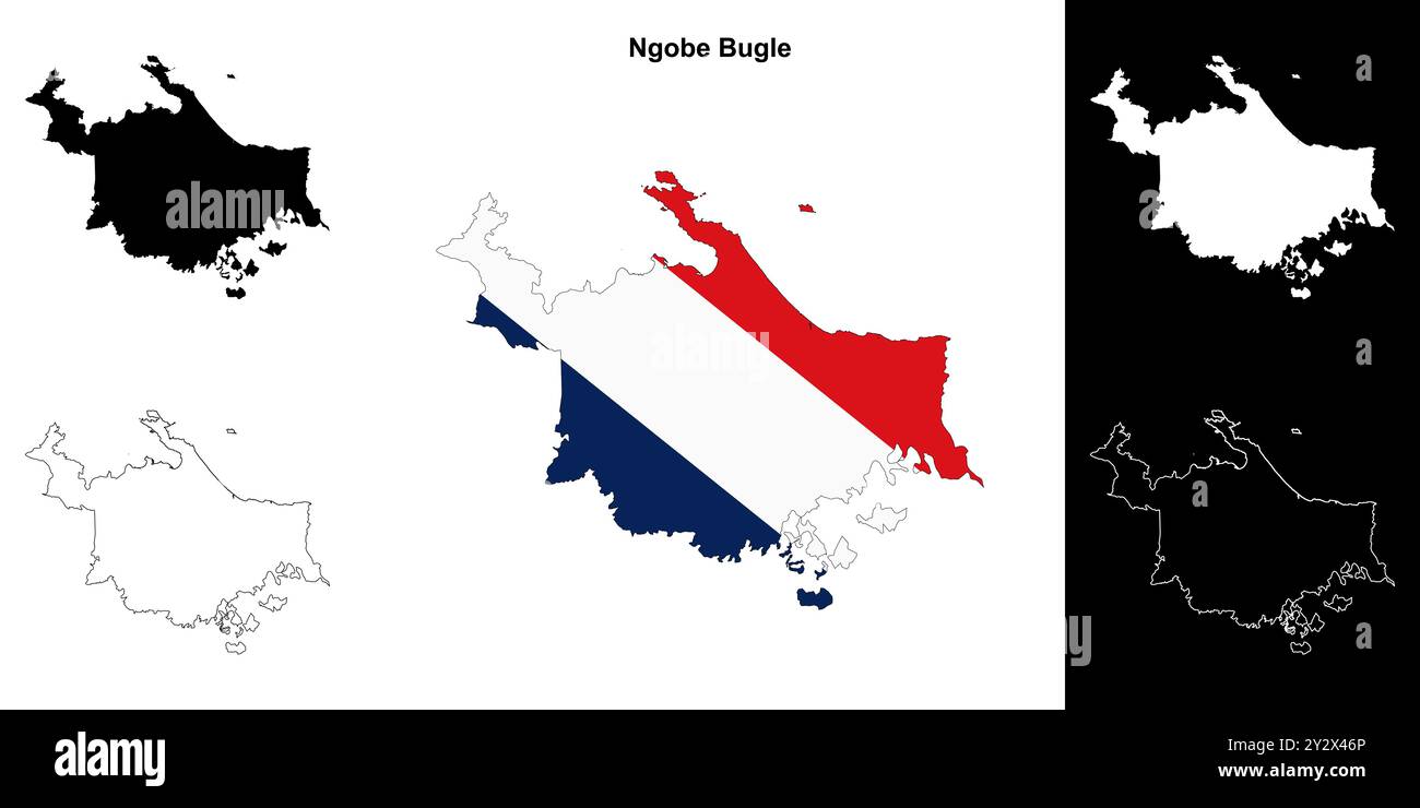 Ngobe Bugle province outline map set Stock Vector Image & Art - Alamy