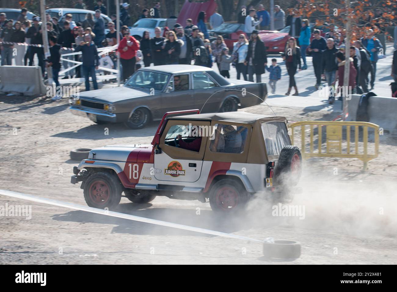 American Jeep Wrangler YJ SUV from 1987 - 1996 from the movie Jurassic ...
