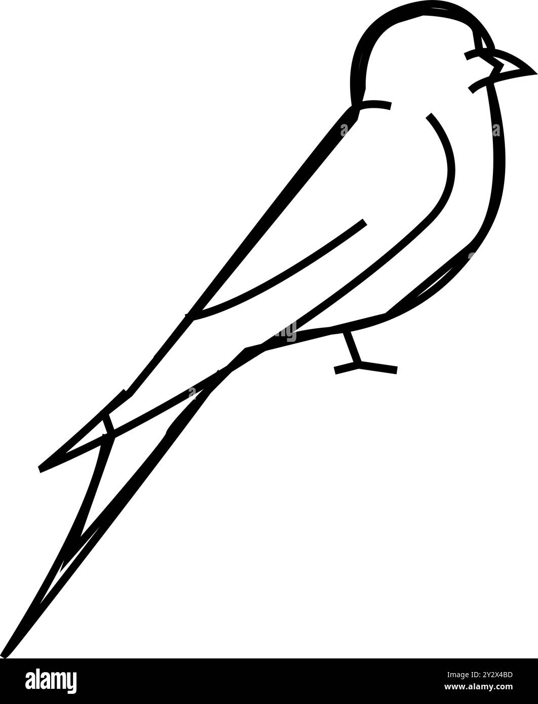 swift bird line icon vector illustration Stock Vector Image & Art - Alamy