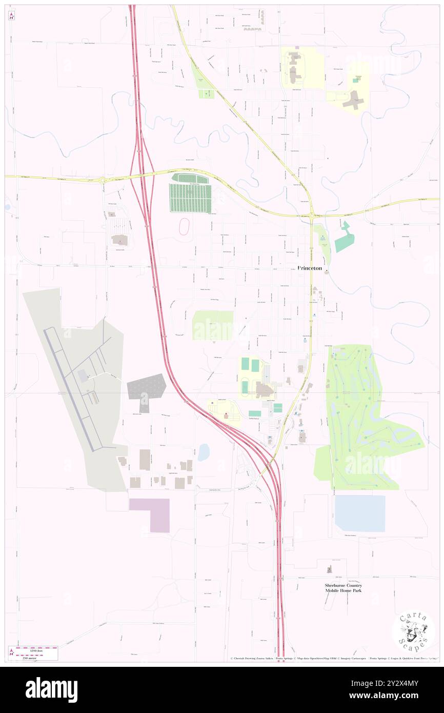 Map of princeton minnesota Cut Out Stock Images & Pictures - Alamy
