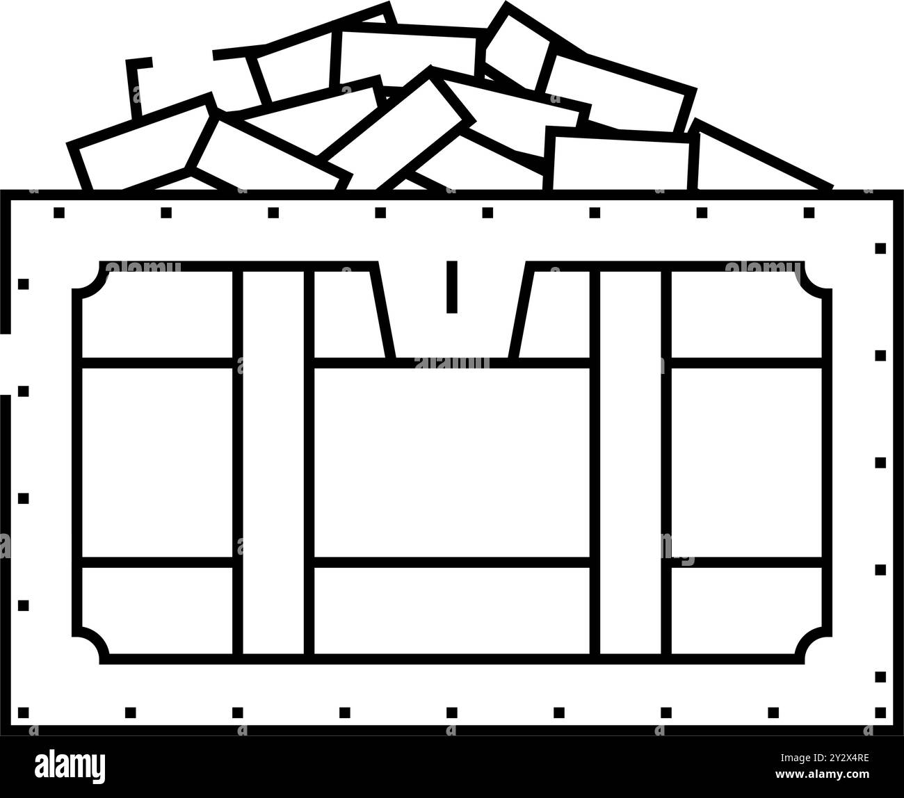 Chest and coins symbol Black and White Stock Photos & Images - Alamy