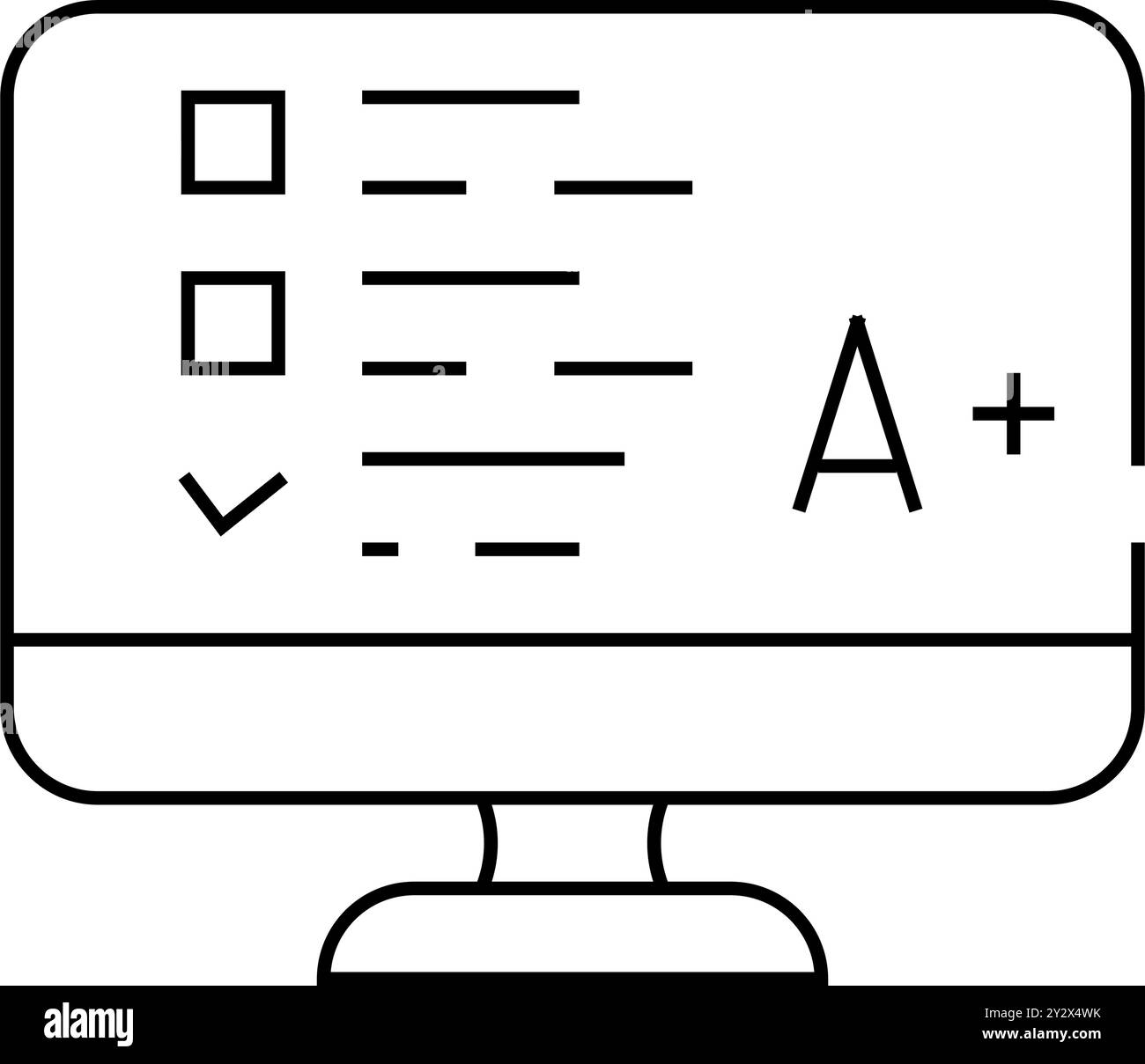 online test line icon vector black illustration Stock Vector Image ...