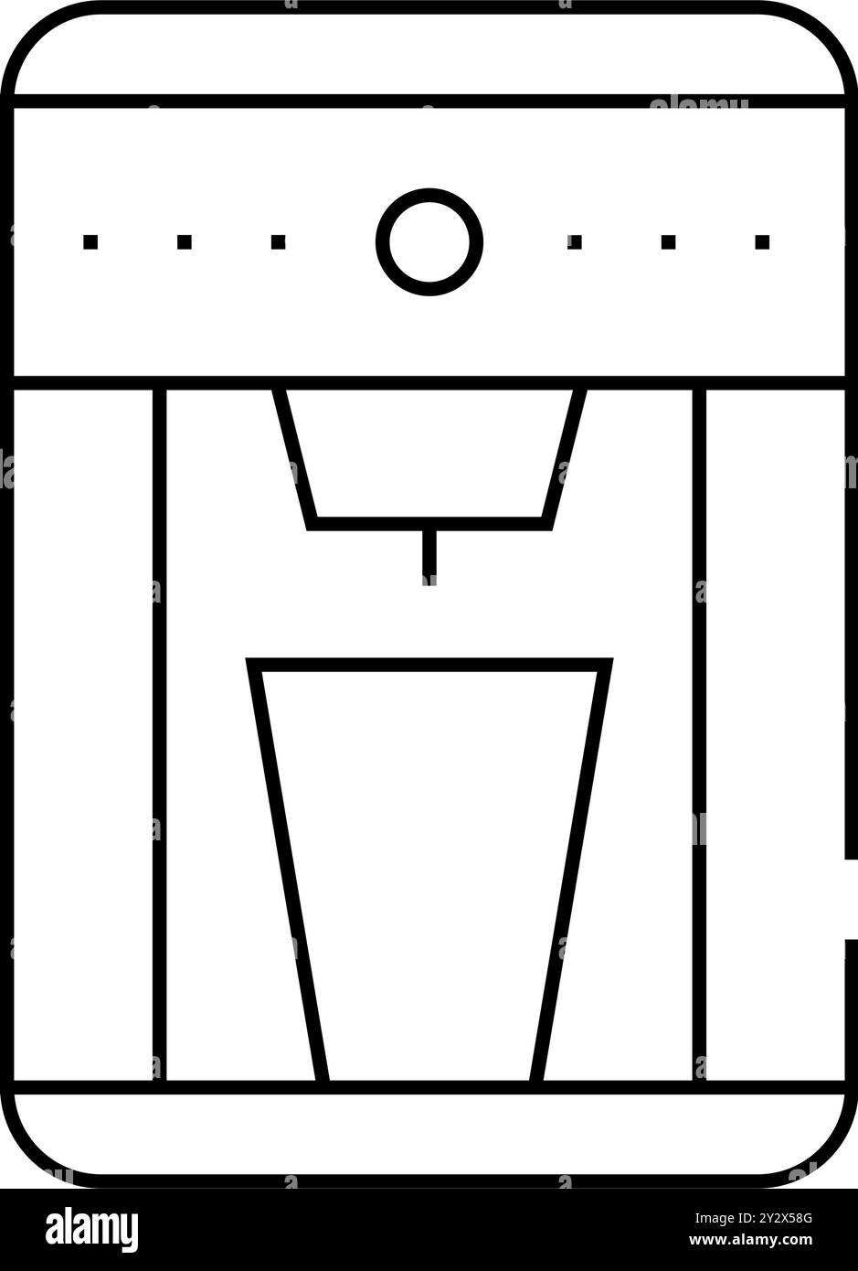 coffee machine line icon vector black illustration Stock Vector Image ...