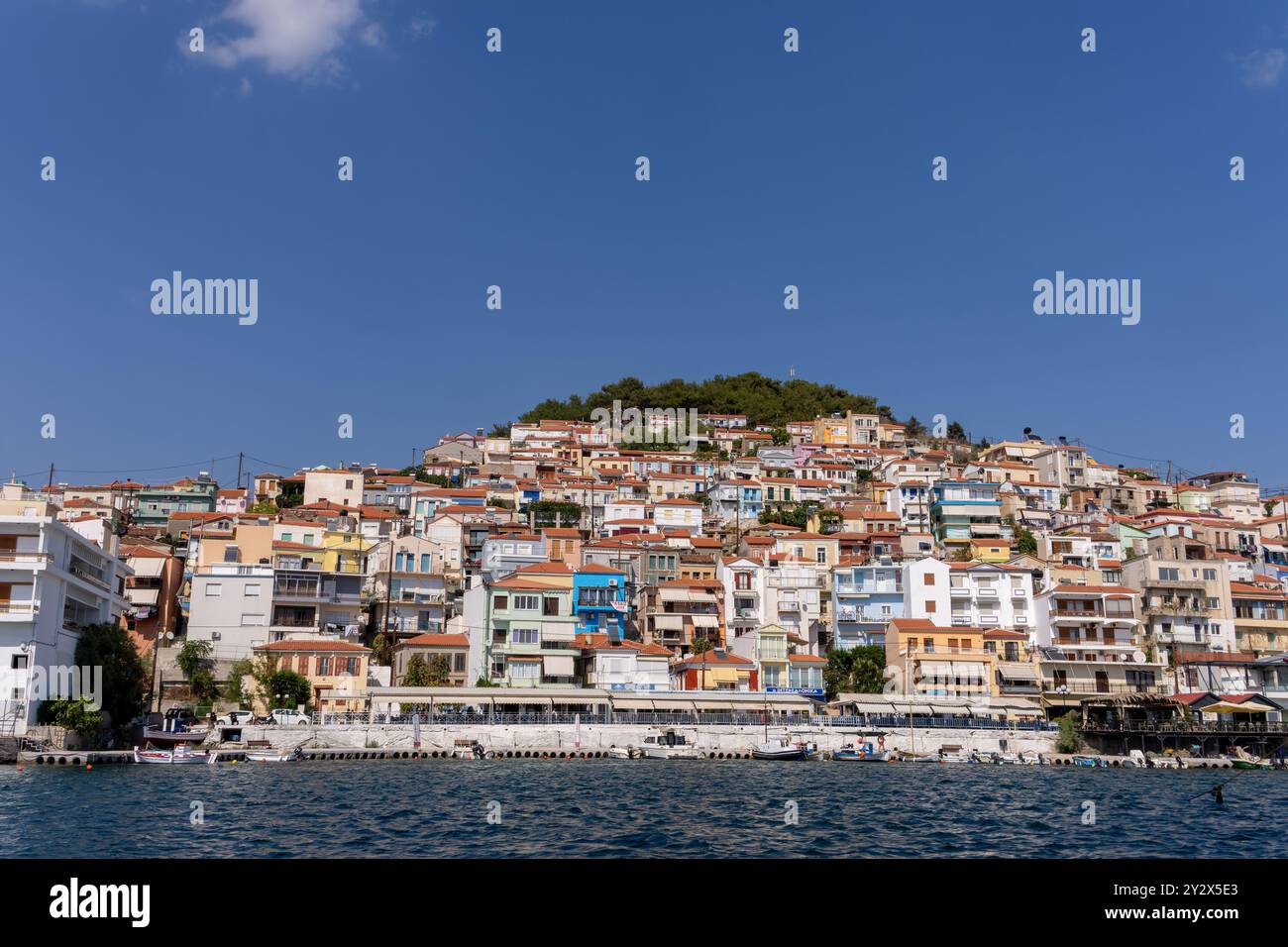Mitilini, Lesbos Greek island, photographed from a speed boat Stock ...