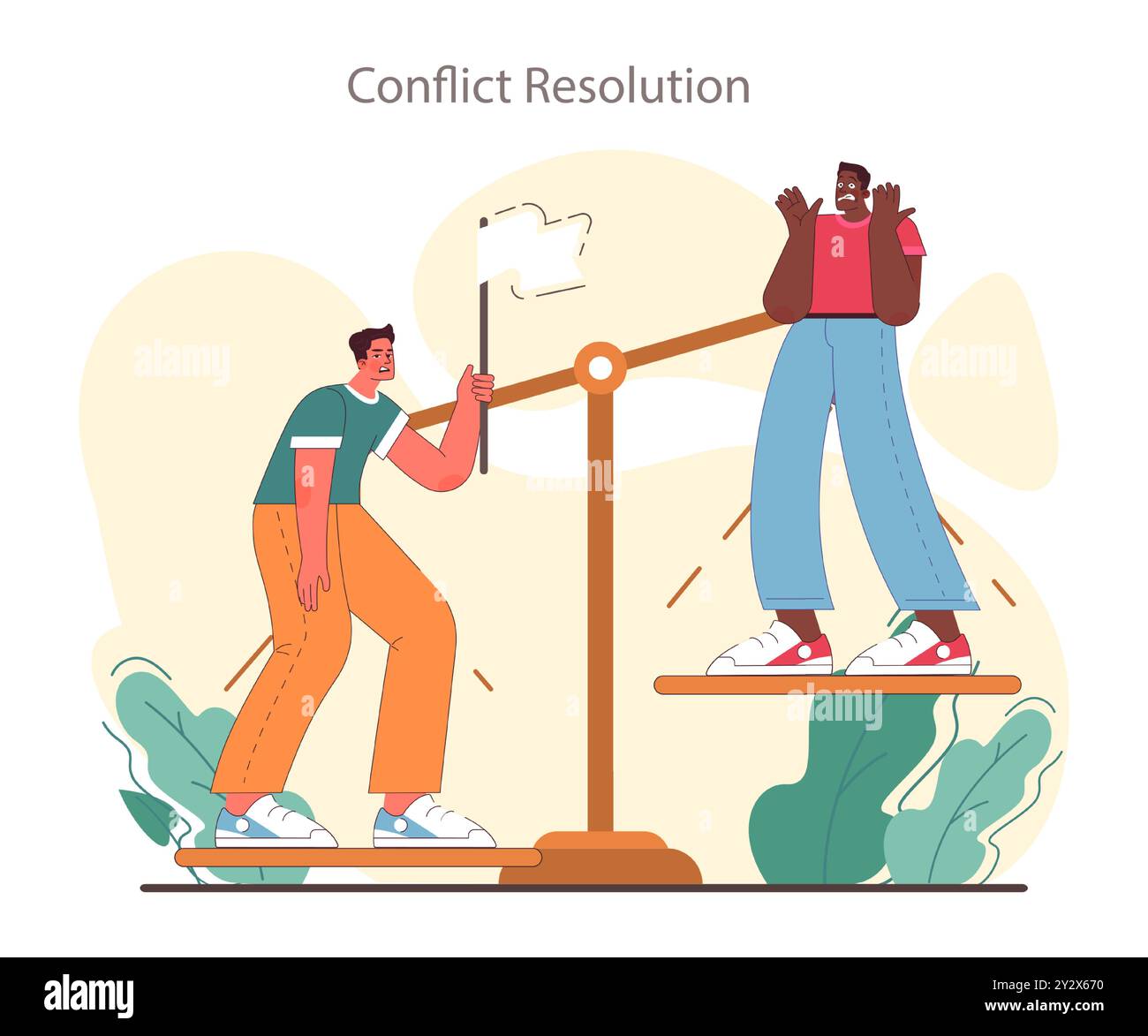 Soft skill development. Character with conflict resolution skill ...