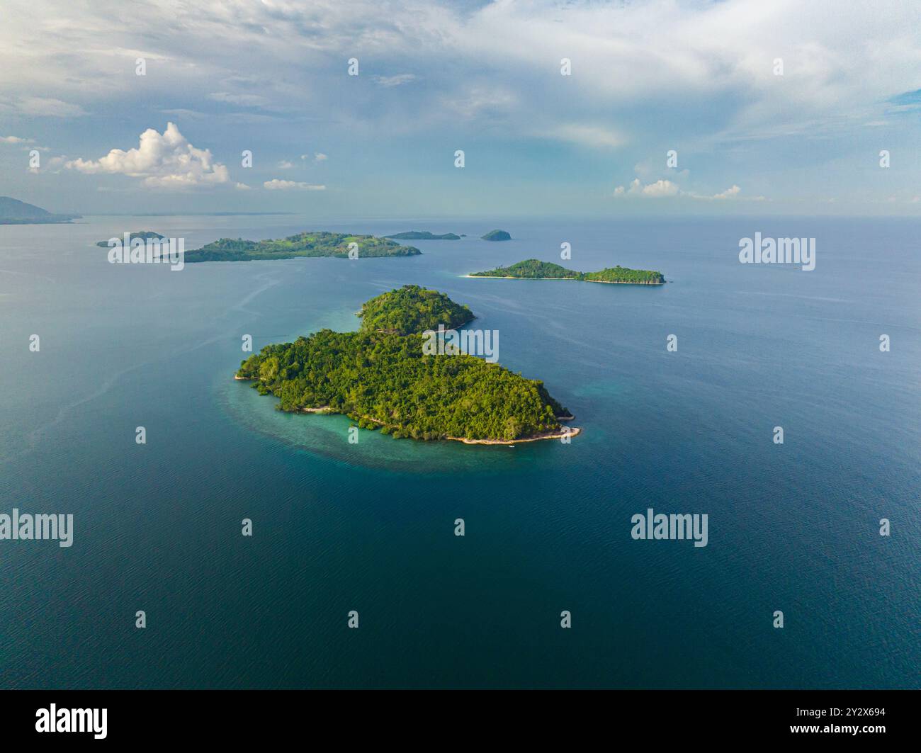 Seascape: Aerial view of Eleven Island or Once Islas in Zamboanga ...