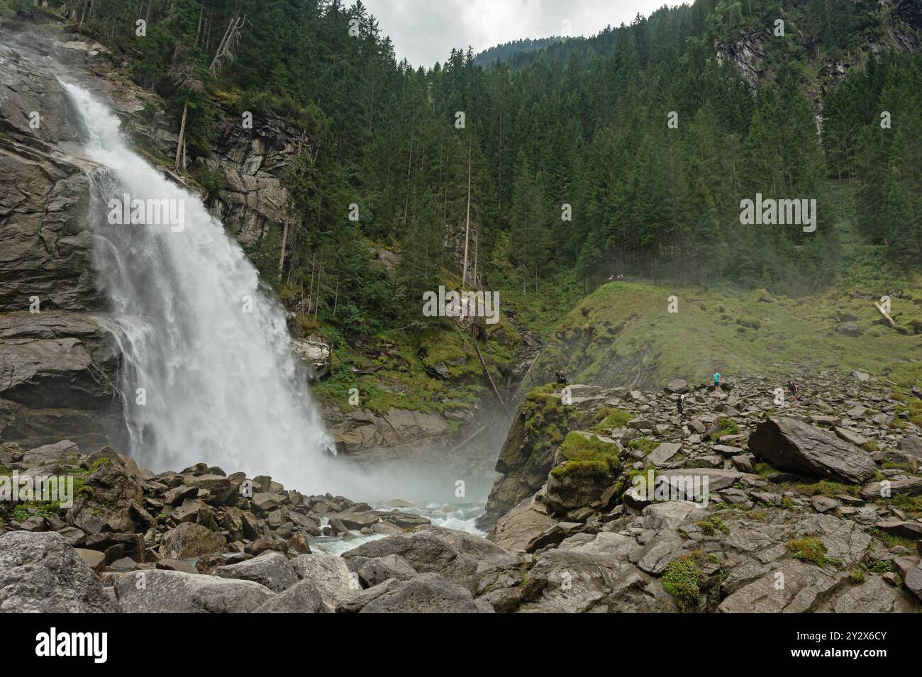 lower falls of the amazing Krimml falls in Austria Stock Photo - Alamy