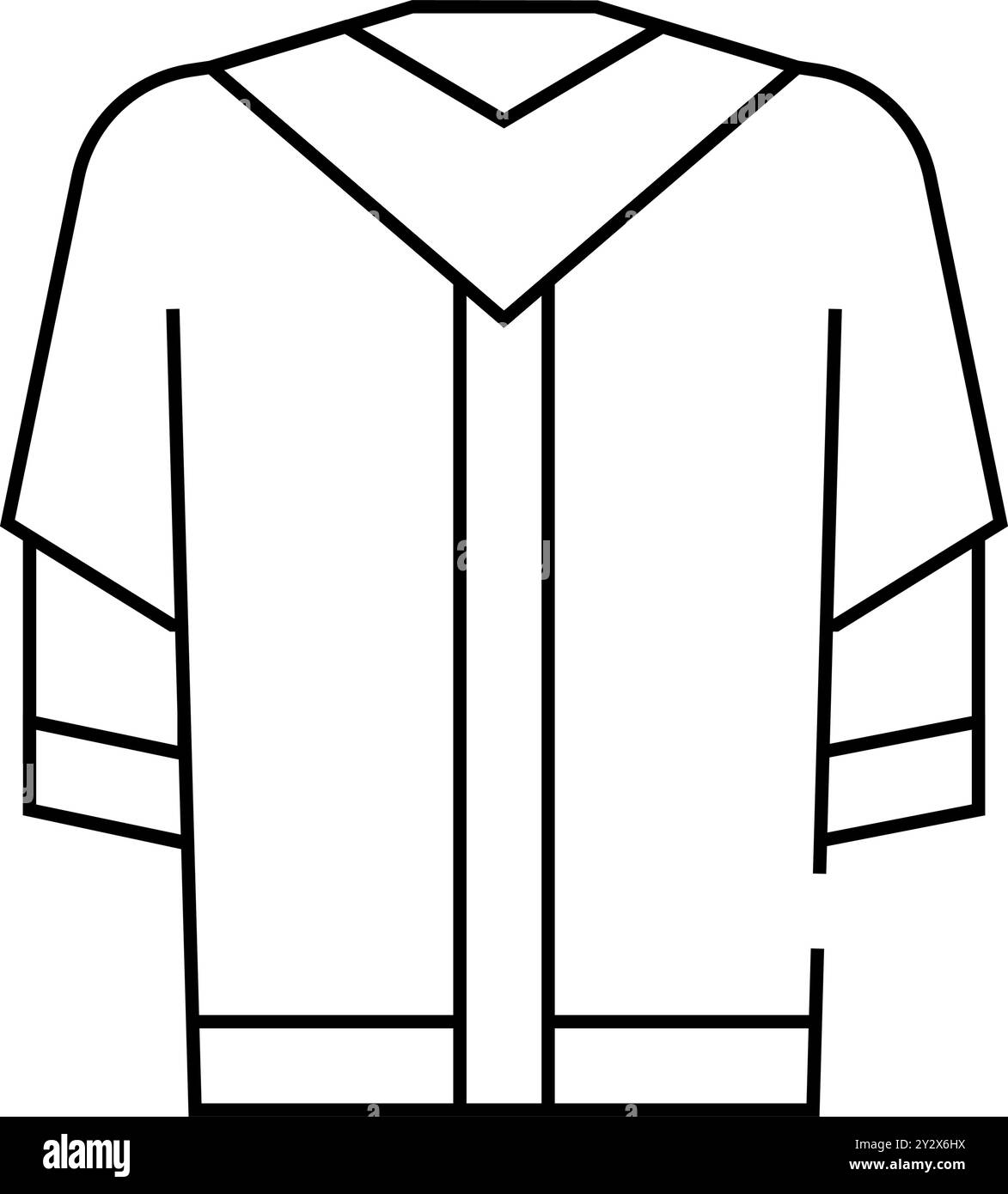 graduation mantle line icon vector illustration sign Stock Vector Image ...