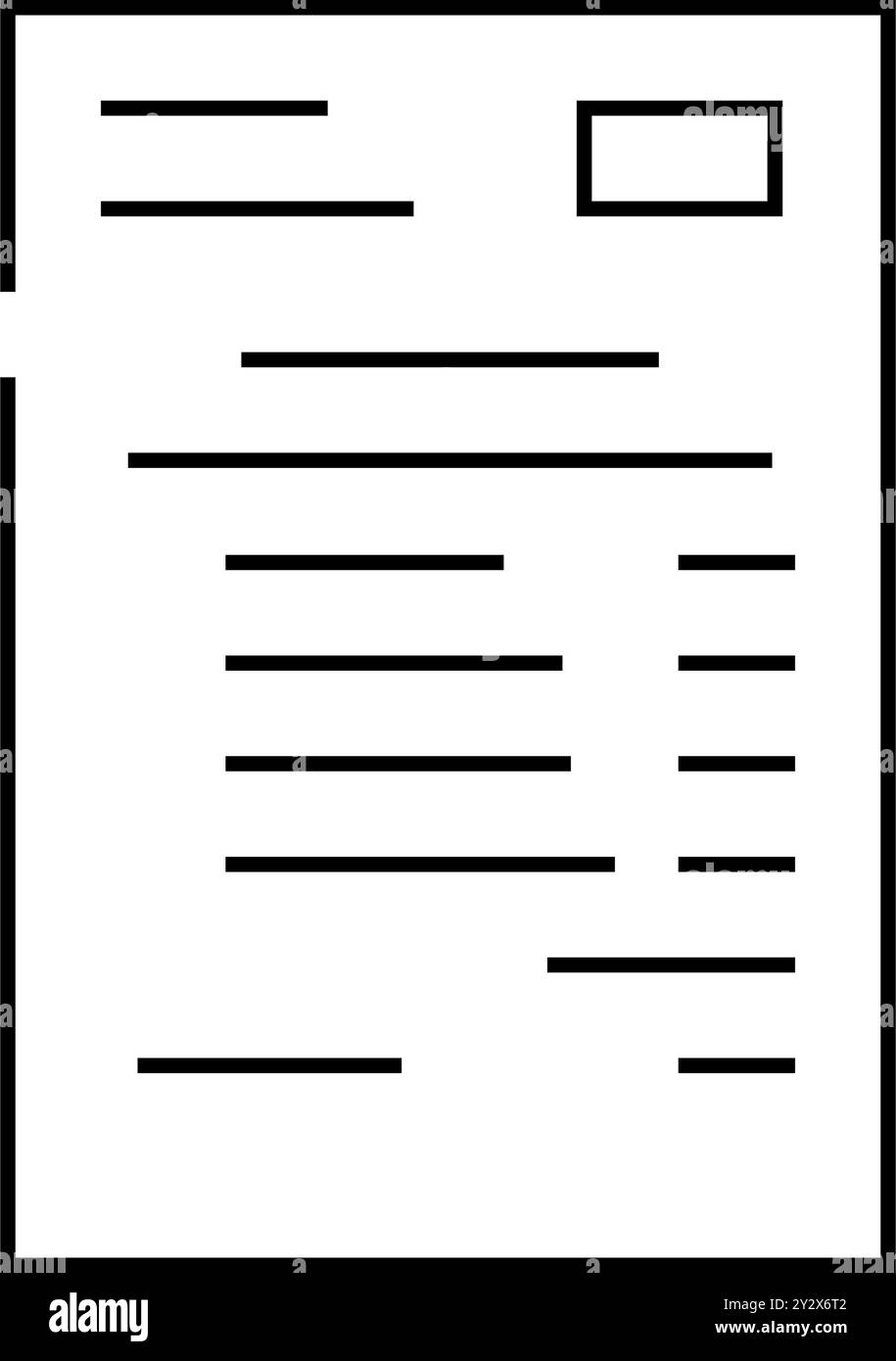 invoice payment facture line icon vector illustration Stock Vector ...