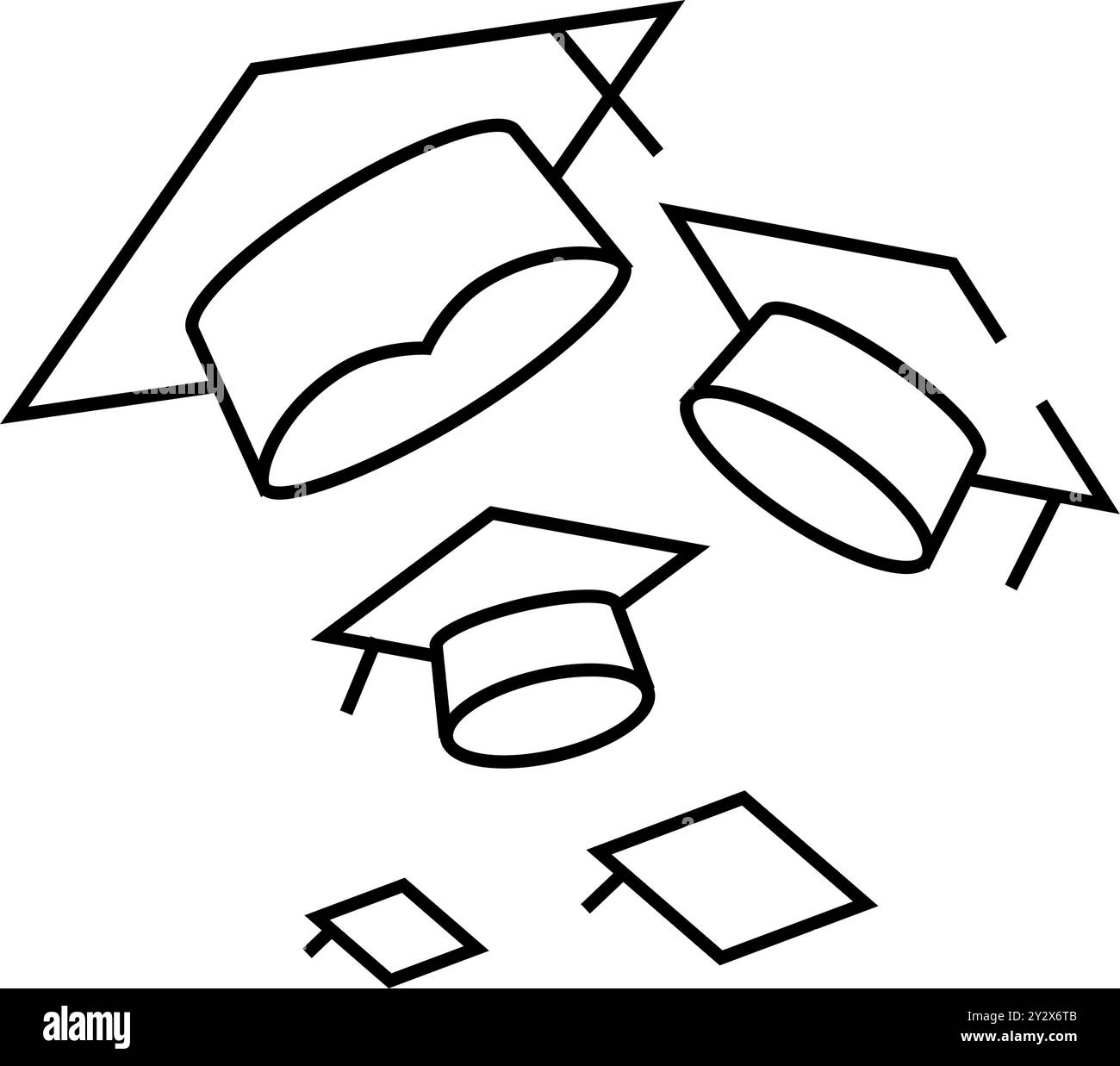 Graduation caps Black and White Stock Photos & Images - Alamy