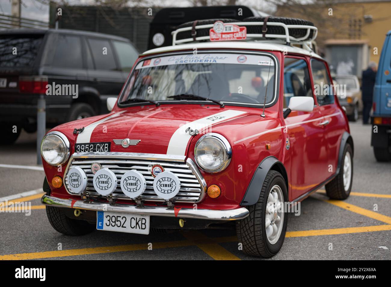 Red Mini Cooper from the Monte Carlo rally Stock Photo - Alamy