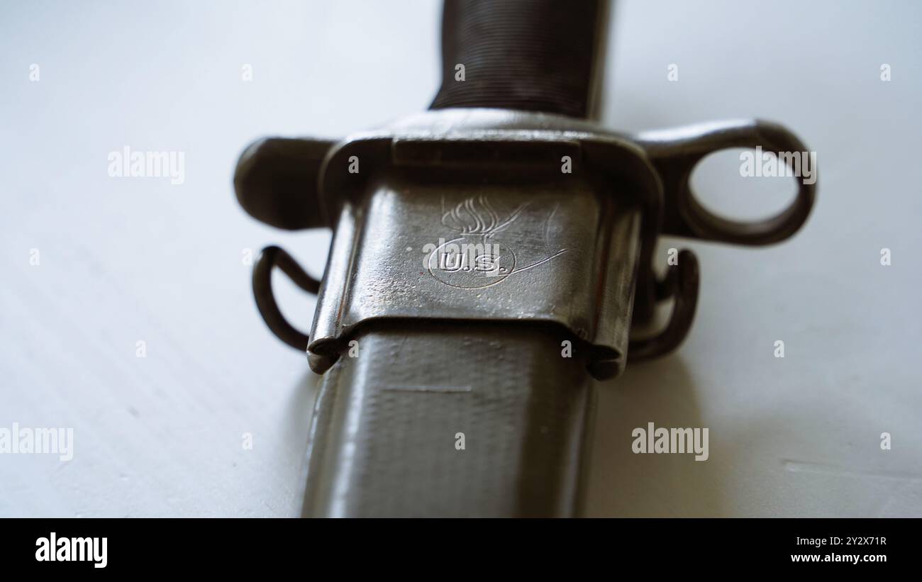 Closeup of a 1943 US Soldier's WWII Bayonet Stock Photo - Alamy