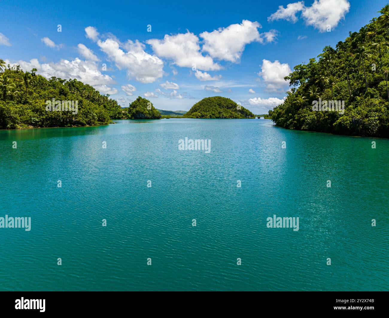 Beautiful lagoons in Tropical small island. Beach with turquoise water ...
