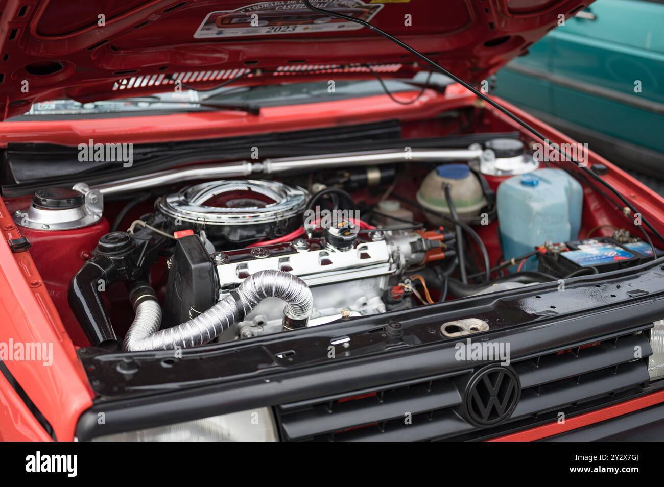 classic Volkswagen Jetta engine, it is impeccable, with chrome and a ...