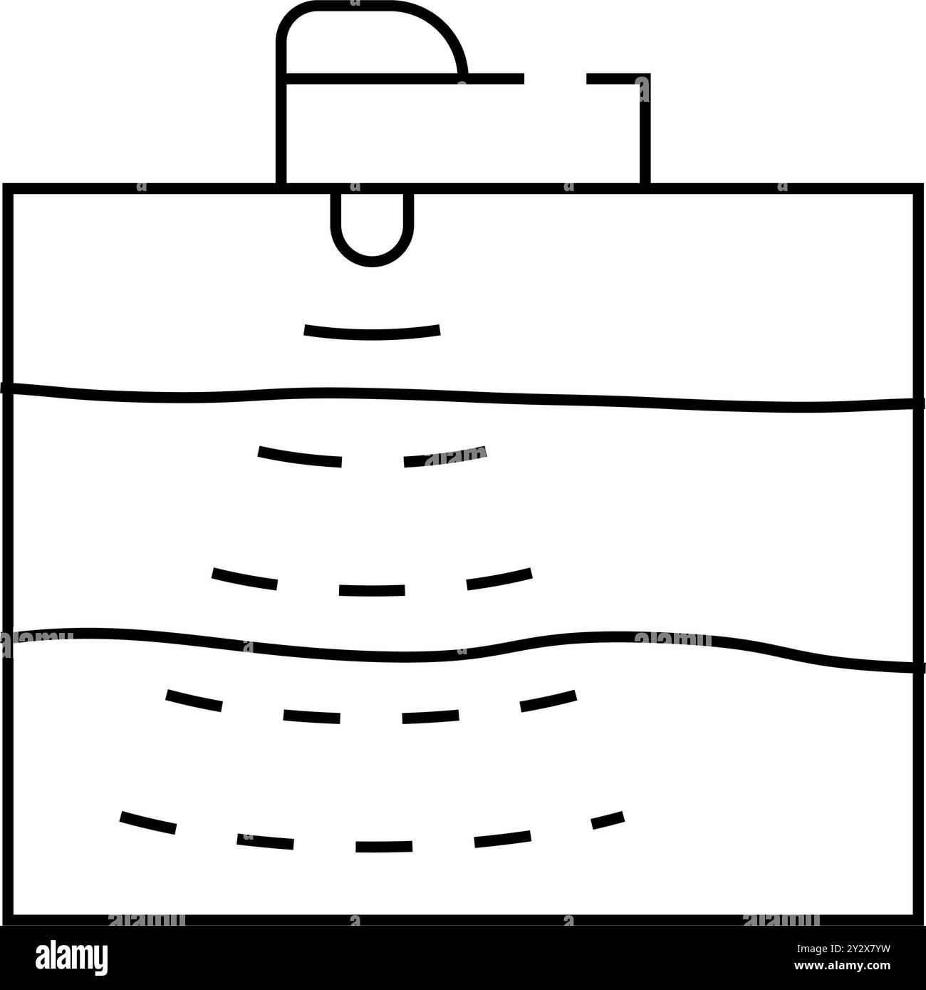 georadar scanning earth line icon vector illustration Stock Vector ...