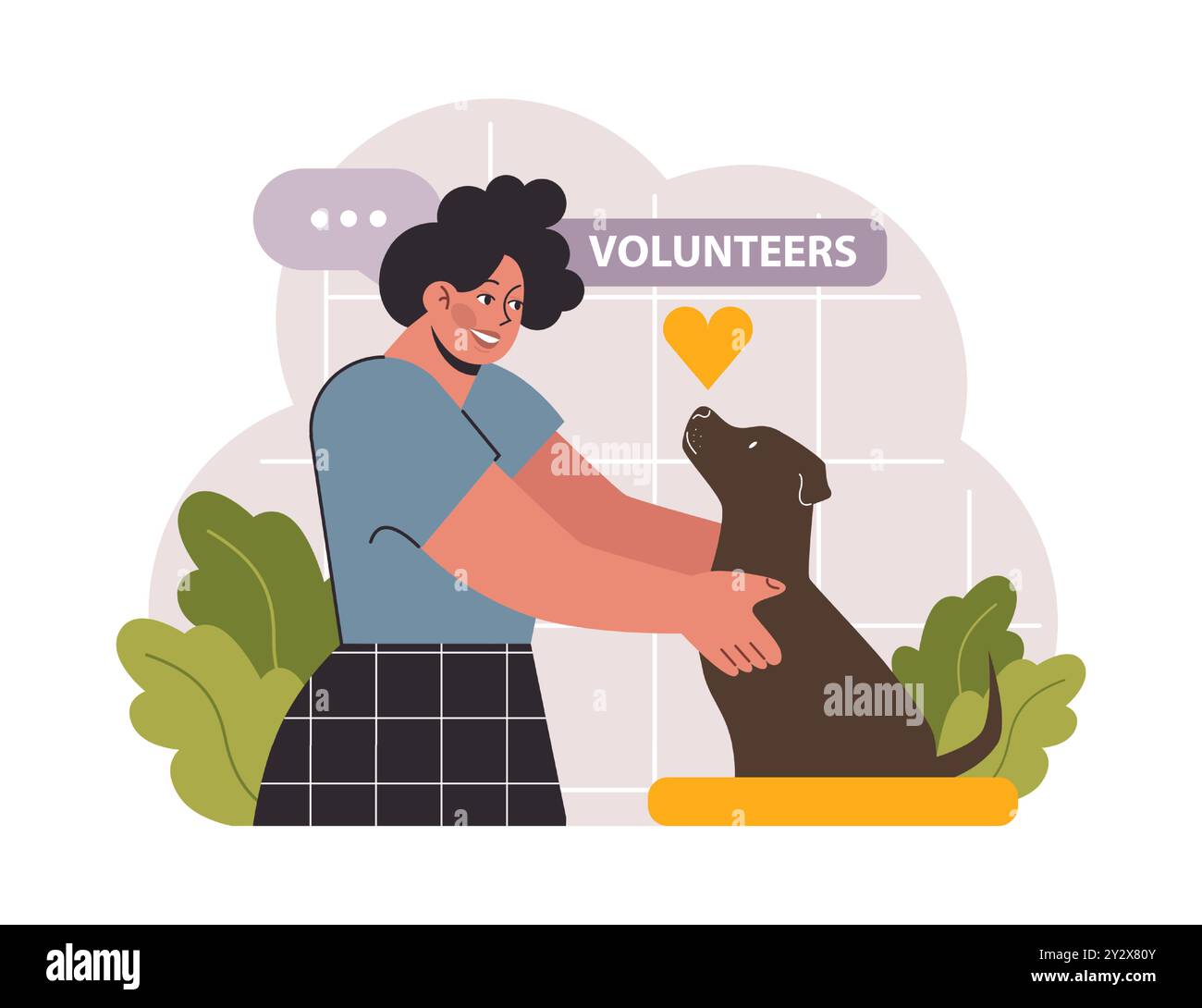Volunteering at animal shelters Stock Vector Images - Alamy