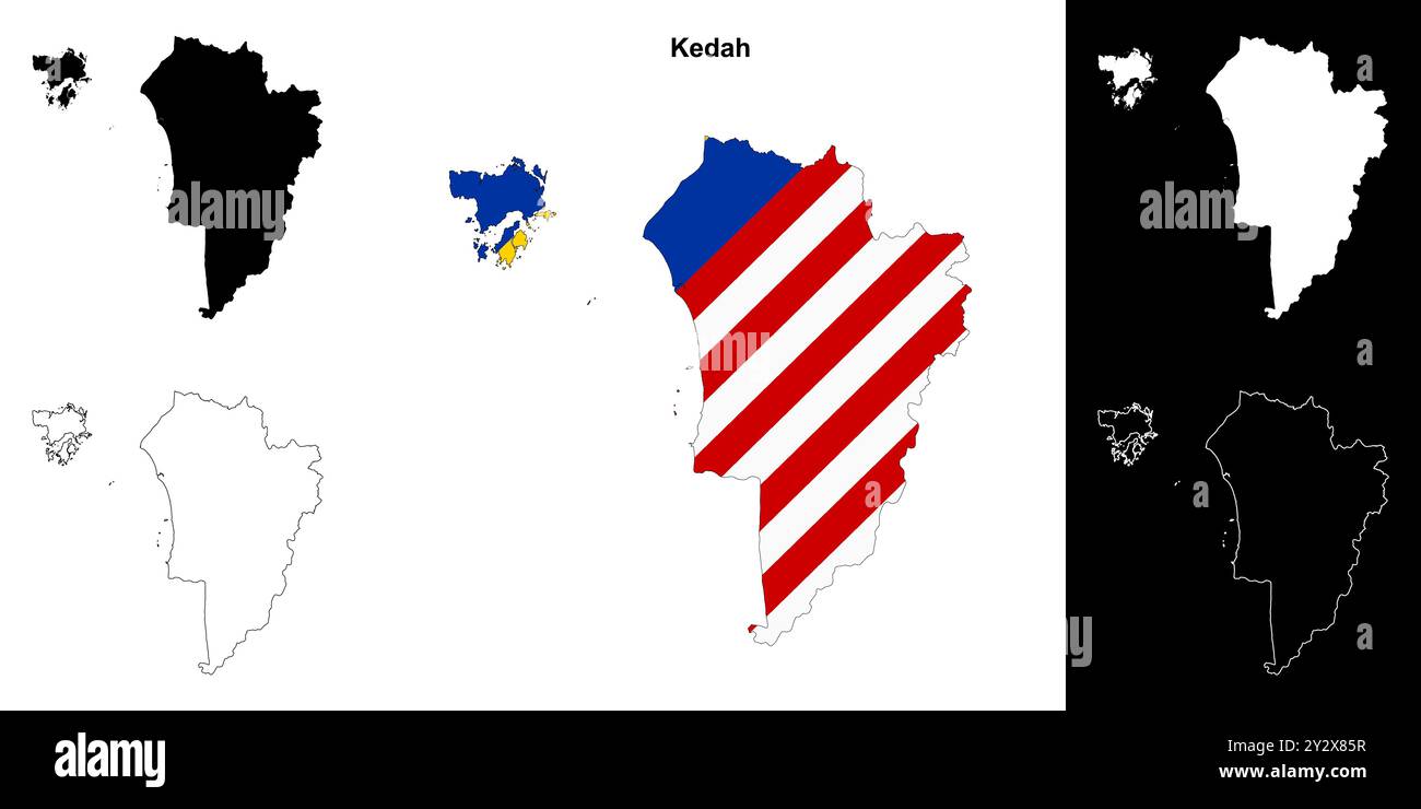 Kedah state outline map set Stock Vector Image & Art - Alamy