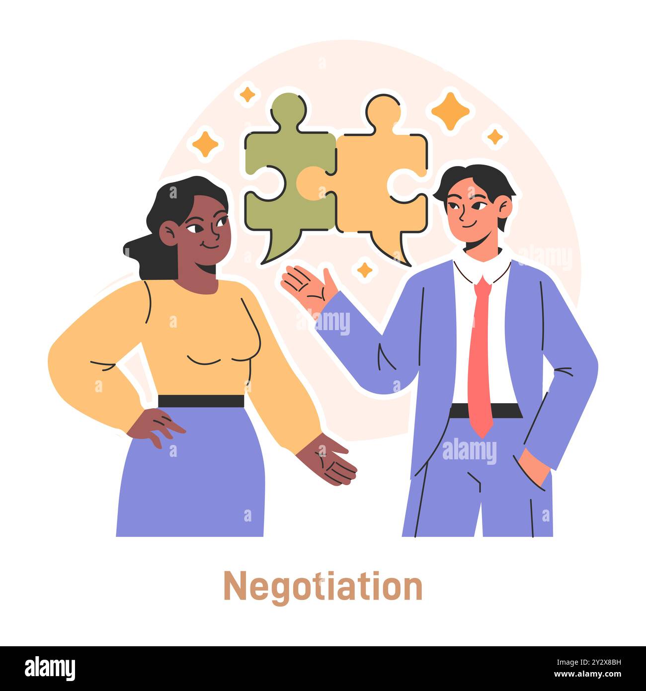 Compromise. Finding common ground and search for mutual agreement ...