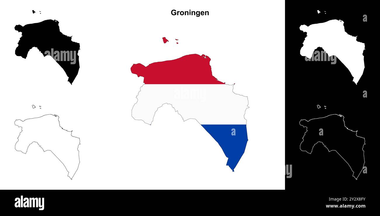 Groningen province map hi-res stock photography and images - Alamy