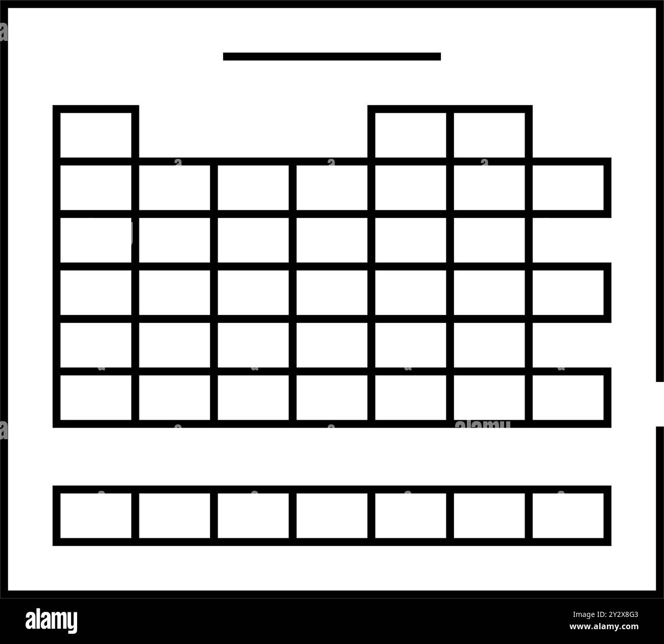 table of chemical elements line icon vector illustration Stock Vector ...