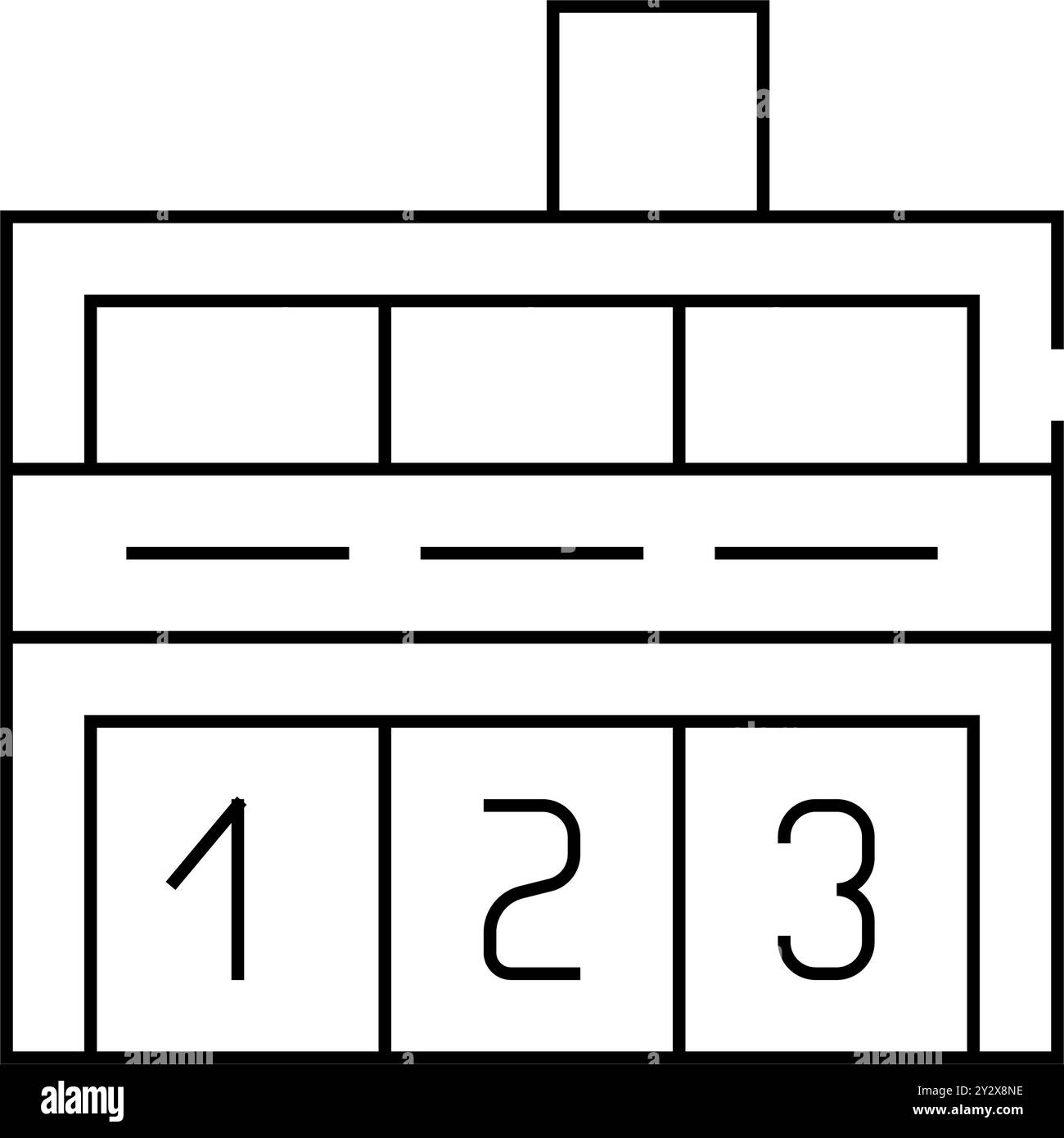 fire department building line icon vector illustration Stock Vector ...