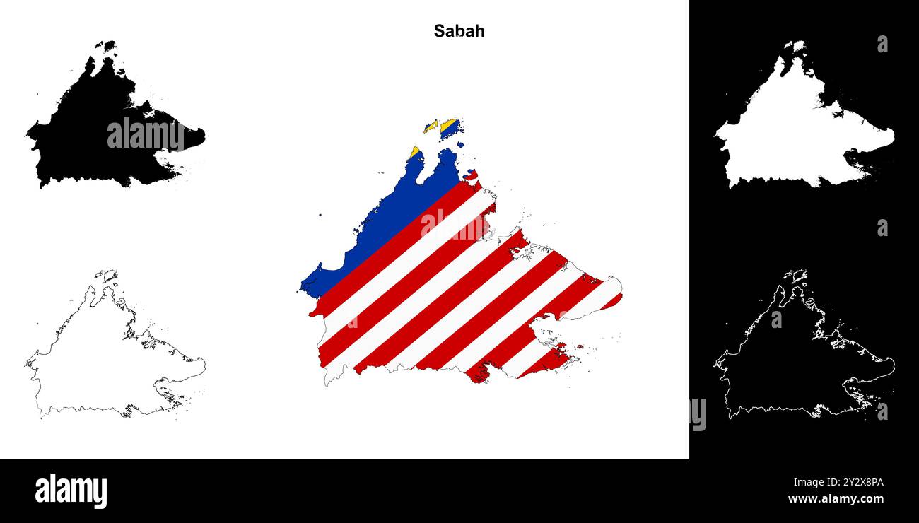 Sabah map hi-res stock photography and images - Alamy