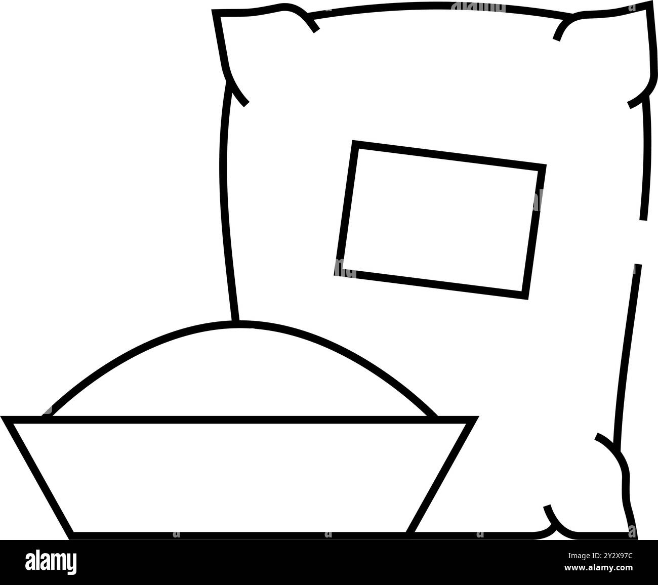 cement or plaster line icon vector illustration Stock Vector Image ...