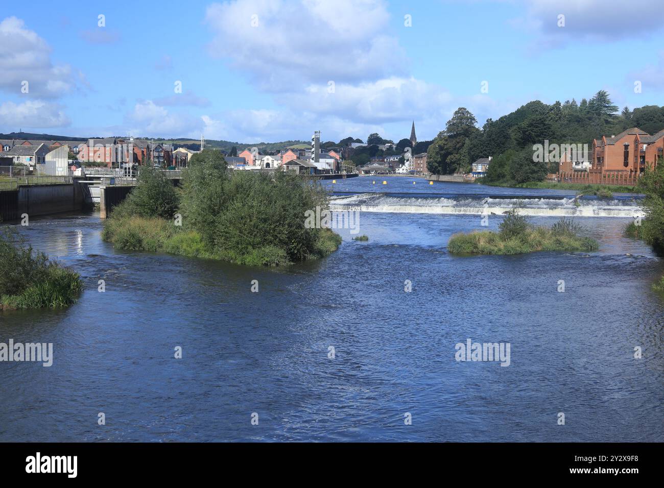 Exeter quay/flood relief channel, Devon, England, UK Stock Photo - Alamy
