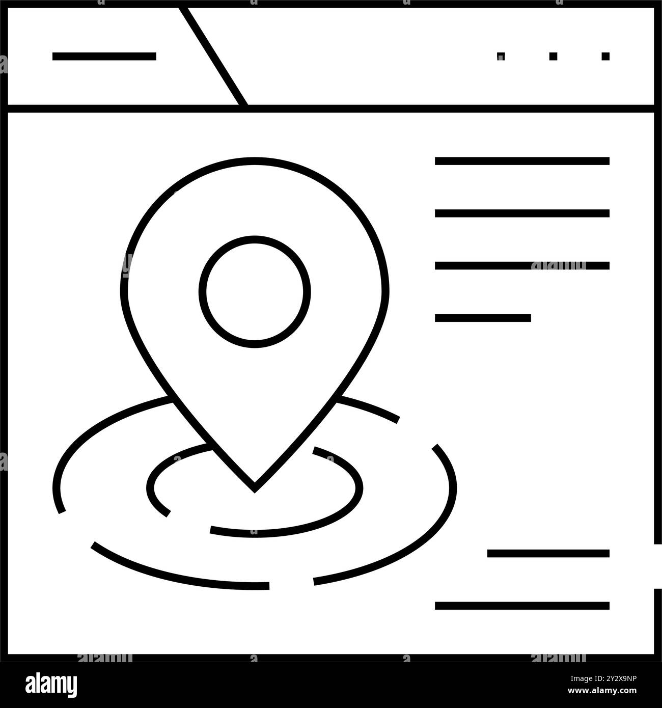 Location optimization icon Black and White Stock Photos & Images - Alamy