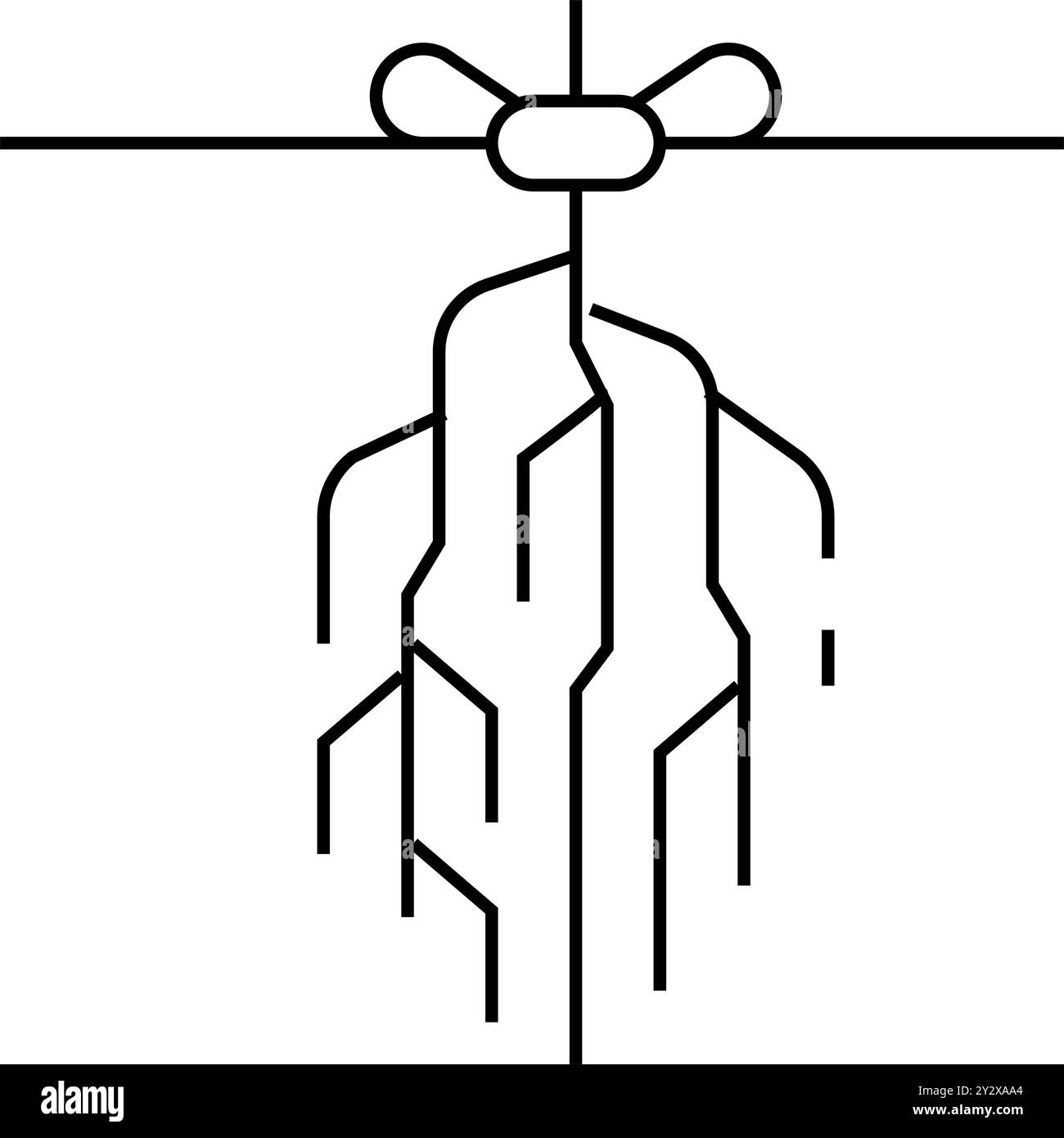 medicinal plant root line icon vector illustration Stock Vector Image ...