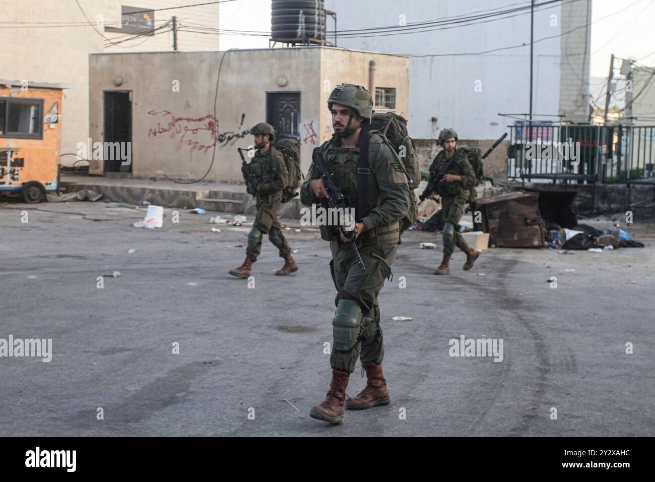Israeli army soldiers deploy in Tubas in the north of the occupied West ...