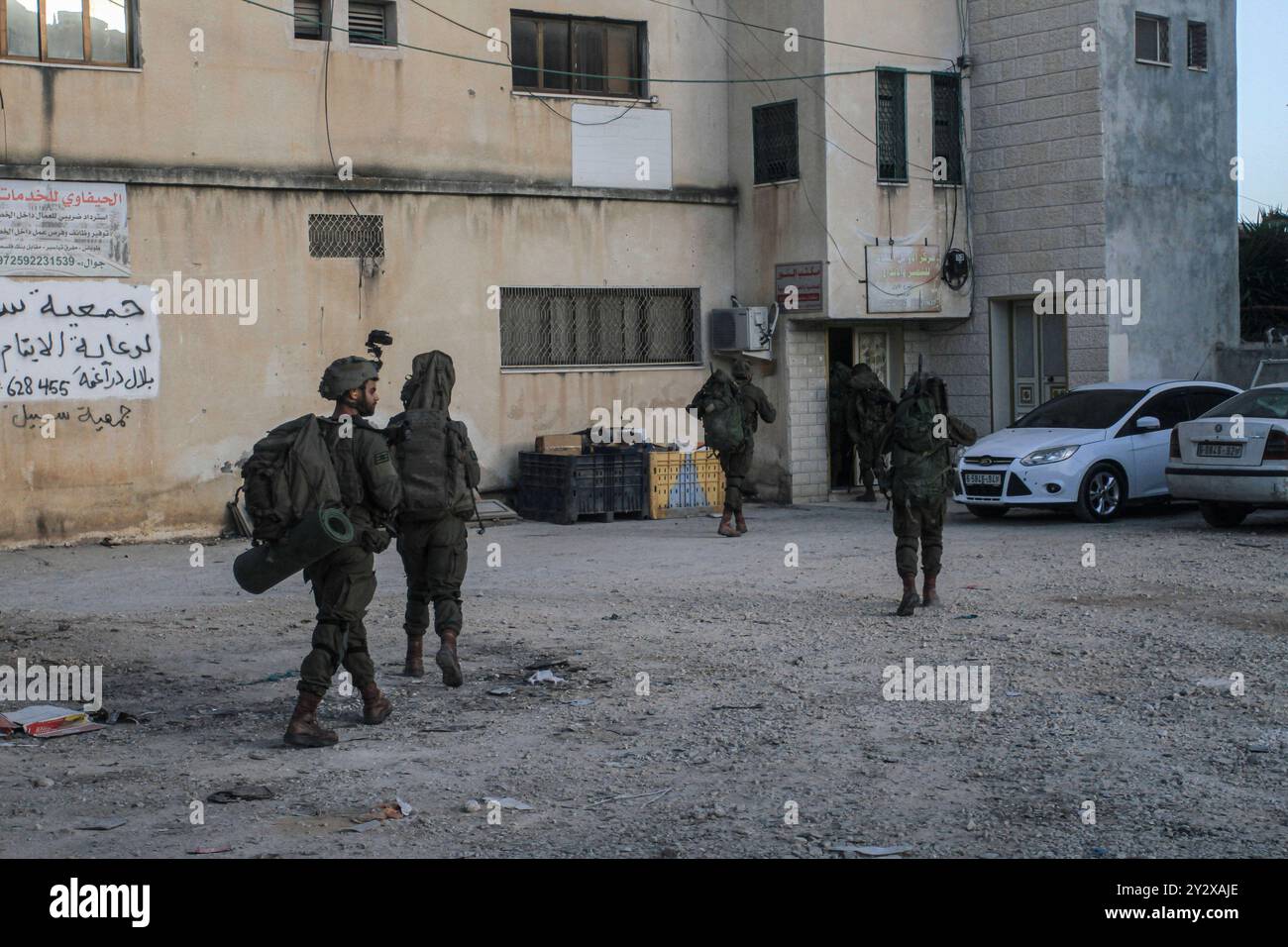 Israeli army soldiers deploy in Tubas in the north of the occupied West ...
