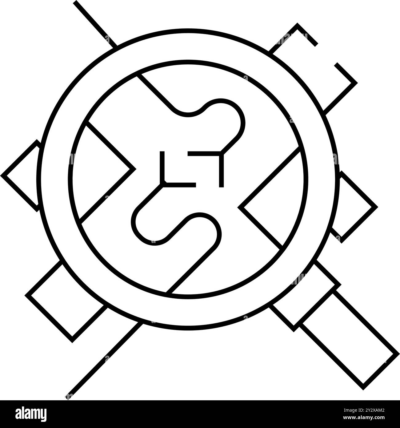 wire break research line icon vector illustration Stock Vector Image ...