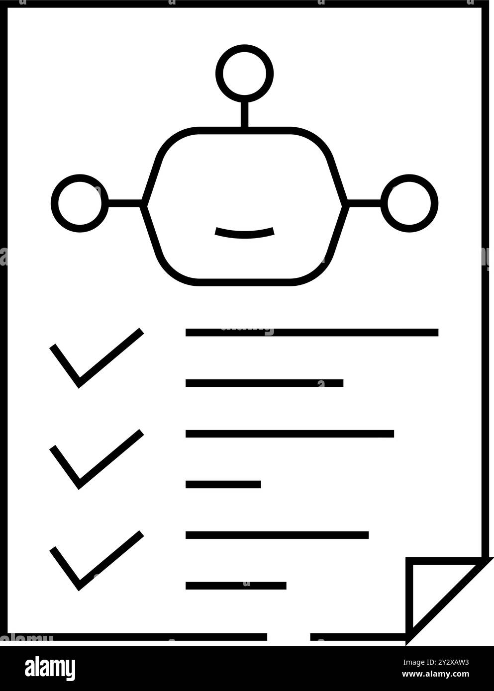 robot task list line icon vector illustration Stock Vector Image & Art ...