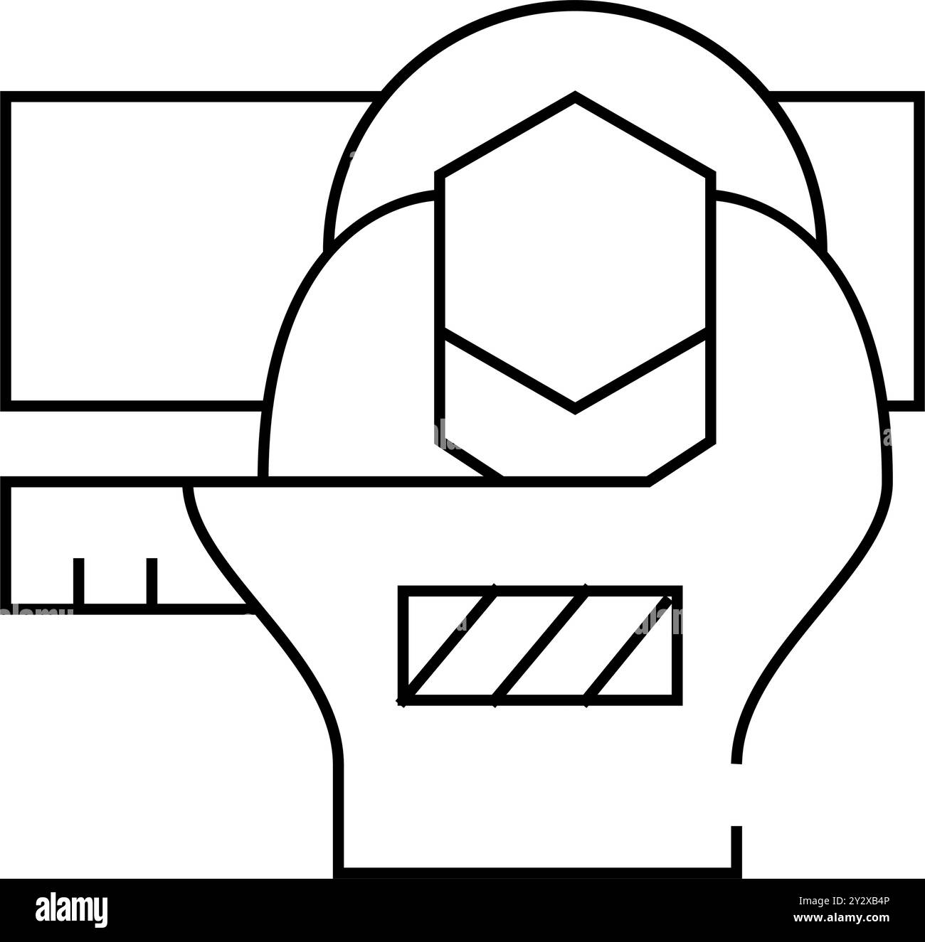 bolt tightening line icon vector black illustration Stock Vector Image ...