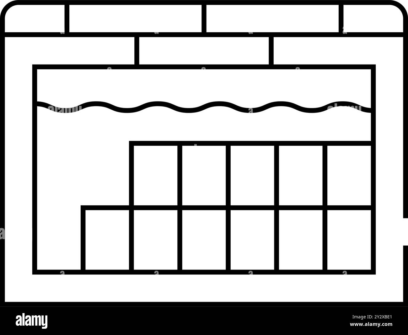 nuclear waste water storage line icon vector illustration Stock Vector ...