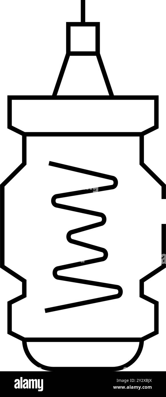 gas centrifuge for uranium enrichment line icon vector illustration ...