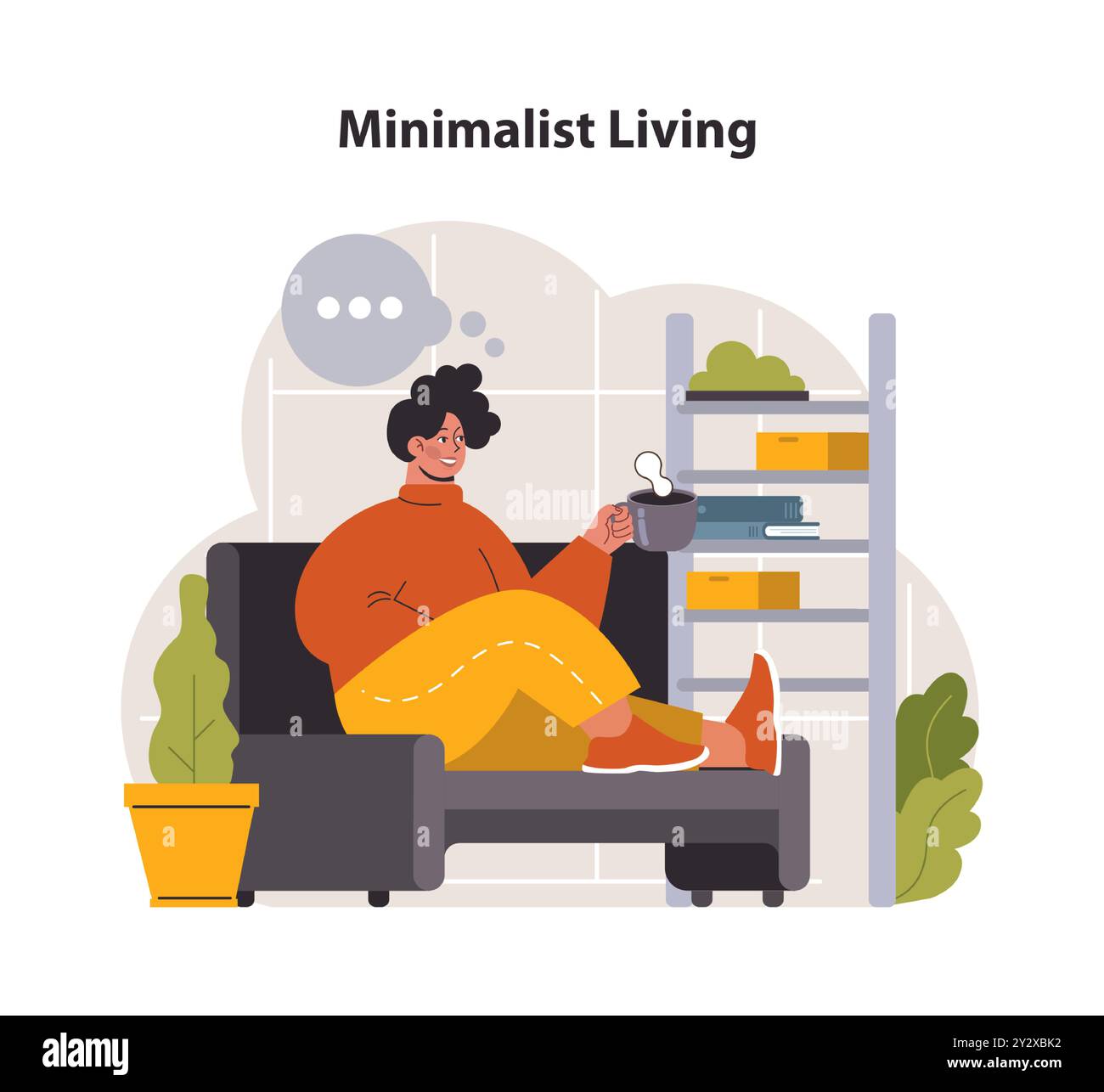 Modern wellbeing practice. Minimalist lifestyle. Simple and restrained ...