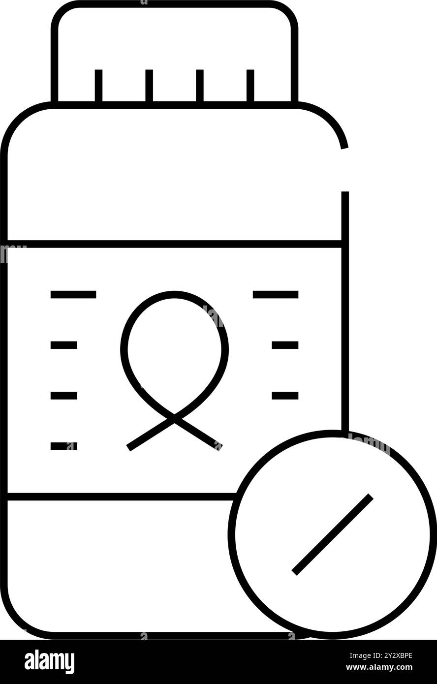 cancer treatment medicine package line icon vector illustration Stock ...