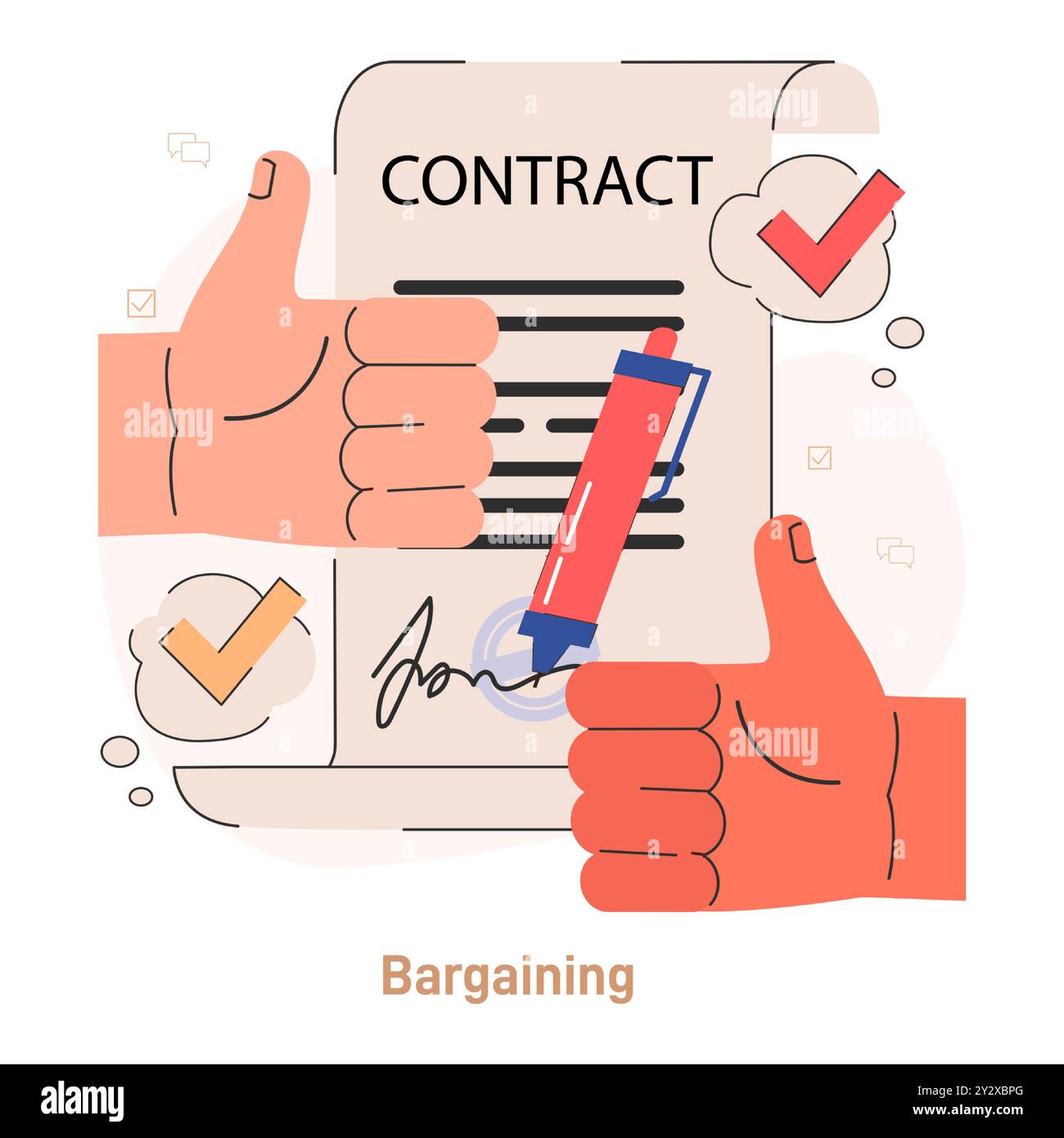 Compromise. Finding common ground and search for mutual agreement ...