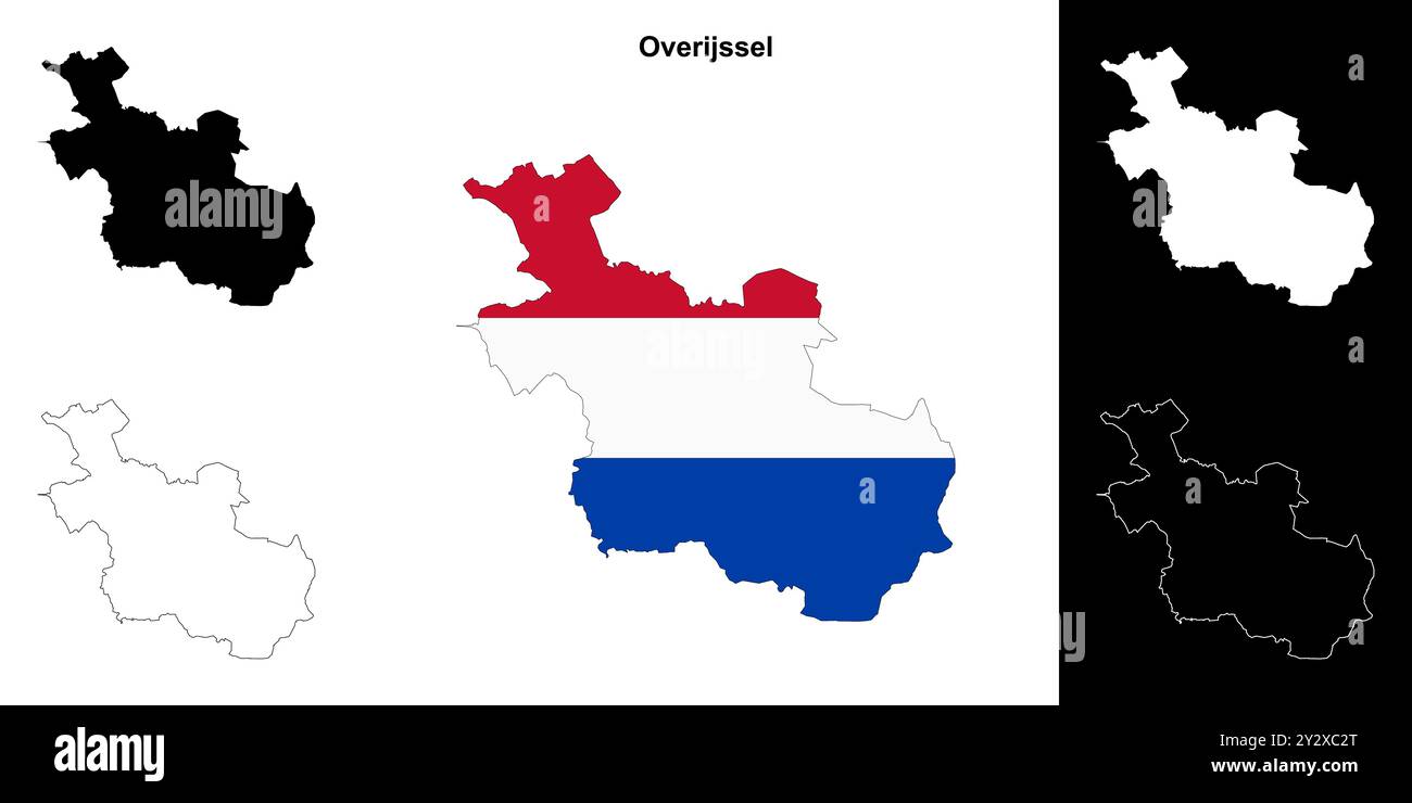 Overijssel province outline map set Stock Vector Image & Art - Alamy