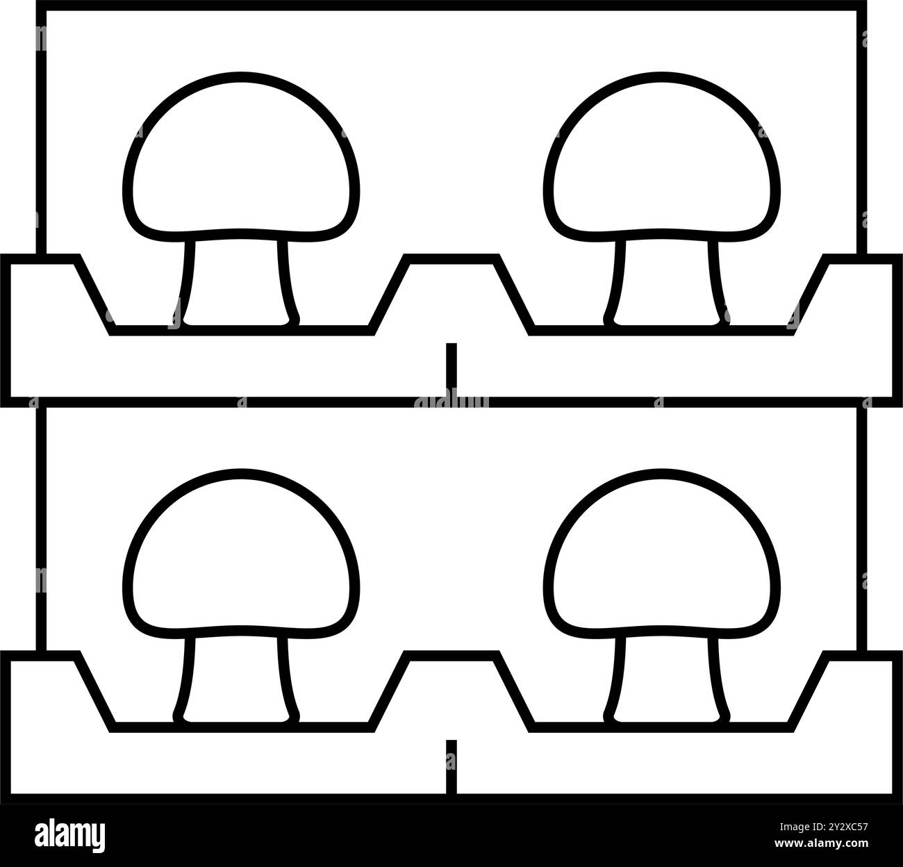 mushroom farming line icon vector black illustration Stock Vector Image ...