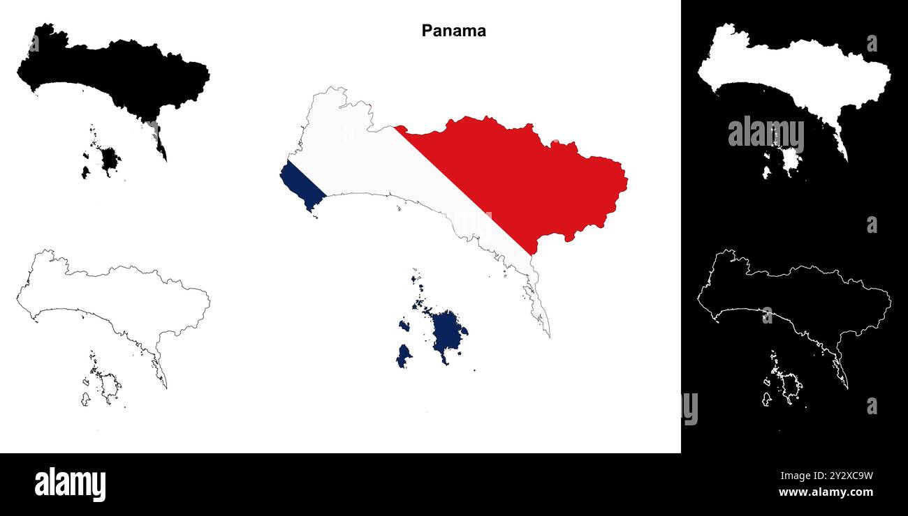 Panama province outline map set Stock Vector Image & Art - Alamy