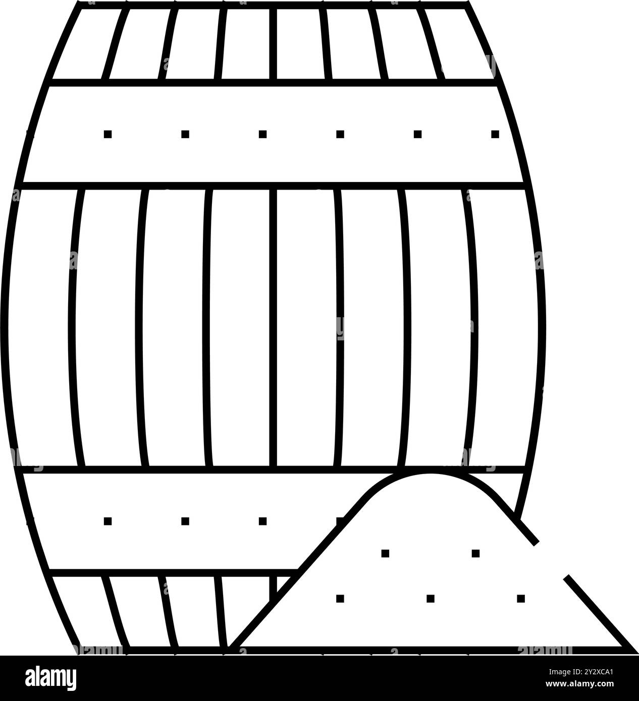 gunpowder powder barrel line icon vector illustration Stock Vector ...