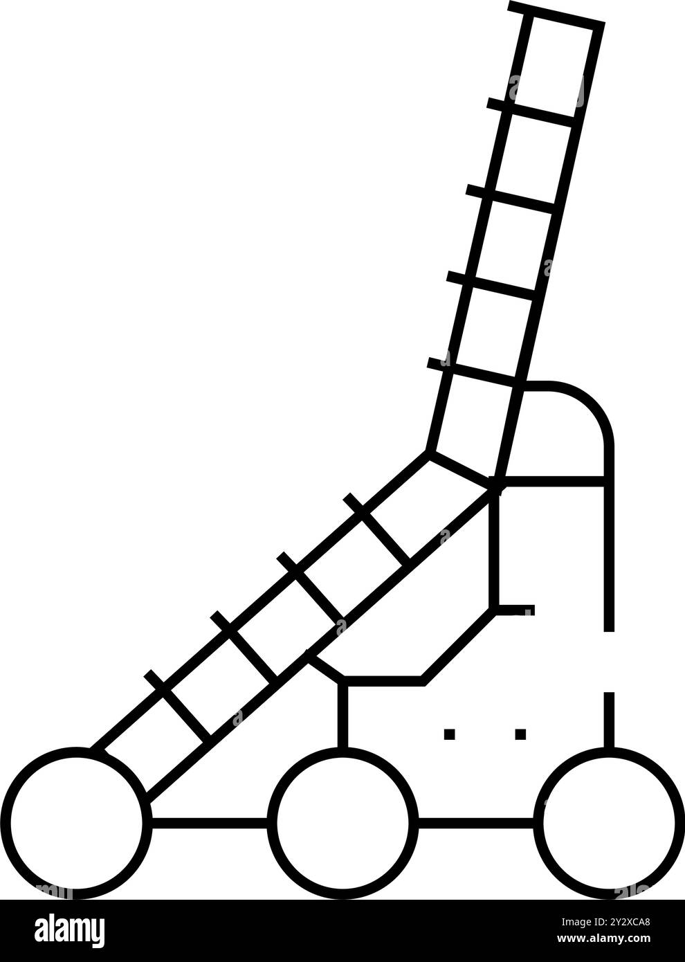 siege ladder line icon vector illustration black Stock Vector Image ...