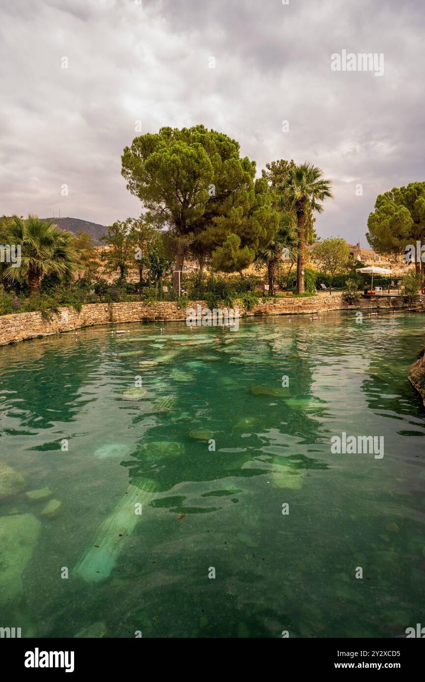 Hierapolis in Pamukkale: Thermal pool or hot spring: A tranquil pool of ...