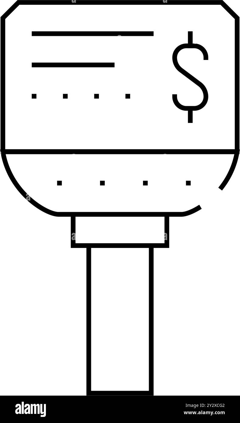 price checker device line icon vector illustration Stock Vector Image ...