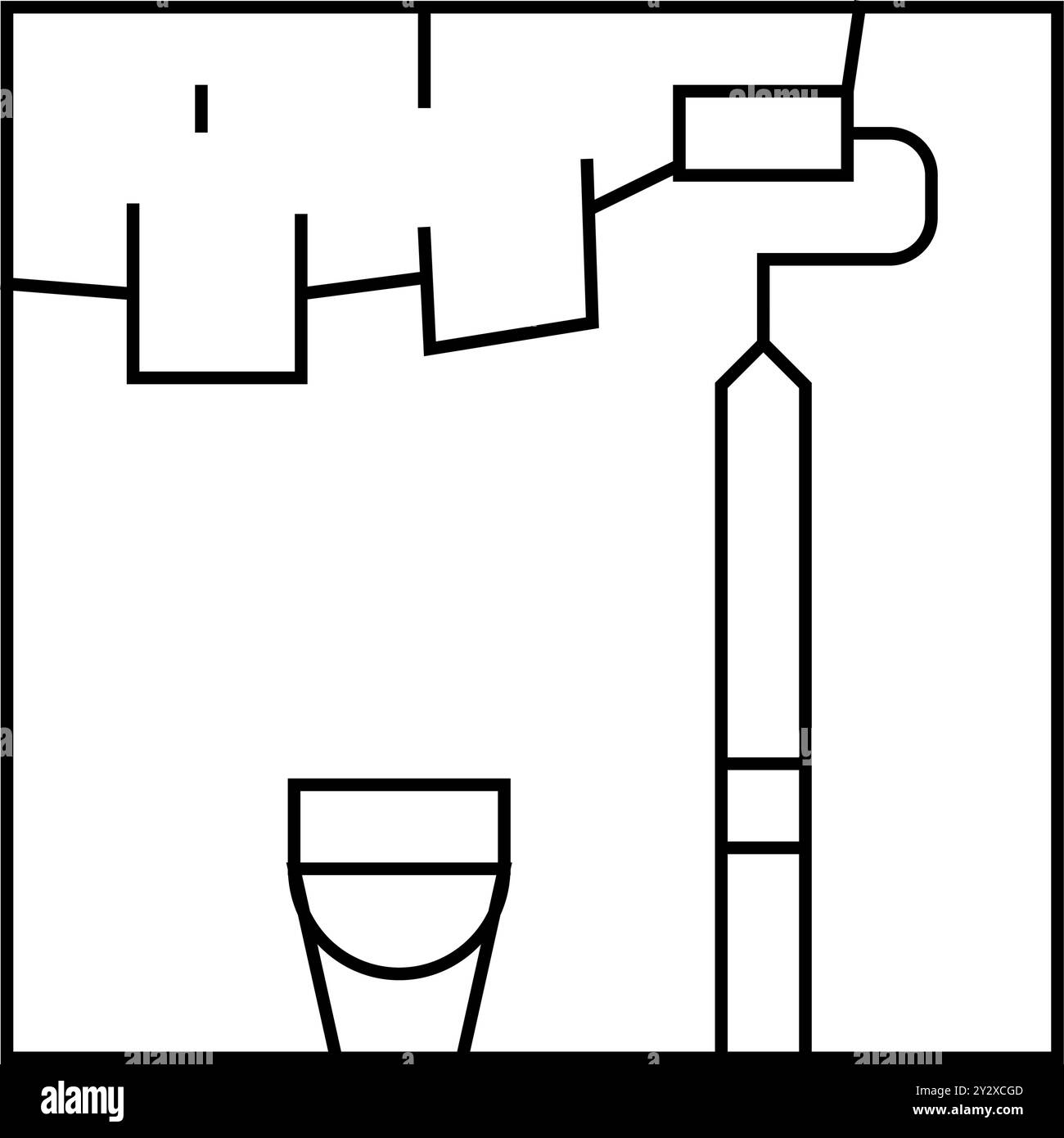 wall painting line icon vector illustration black Stock Vector Image ...