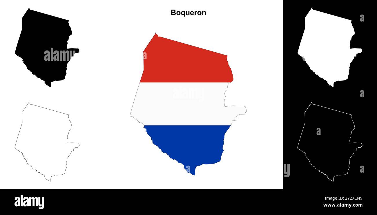 Boqueron department outline map set Stock Vector Image & Art - Alamy