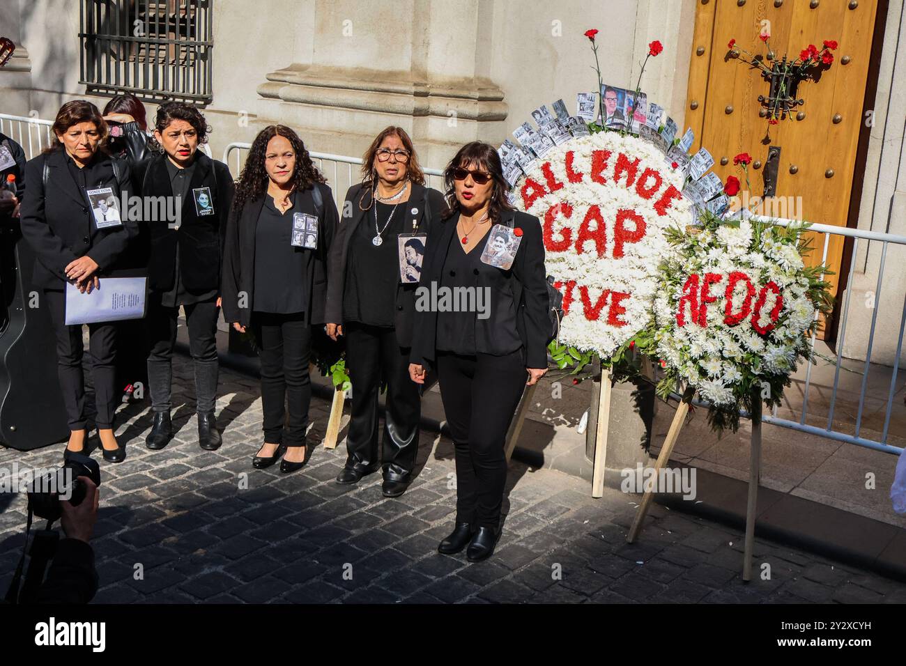 Santiago, Chile. 11th Sep, 2024. Relatives of missing detainees are ...